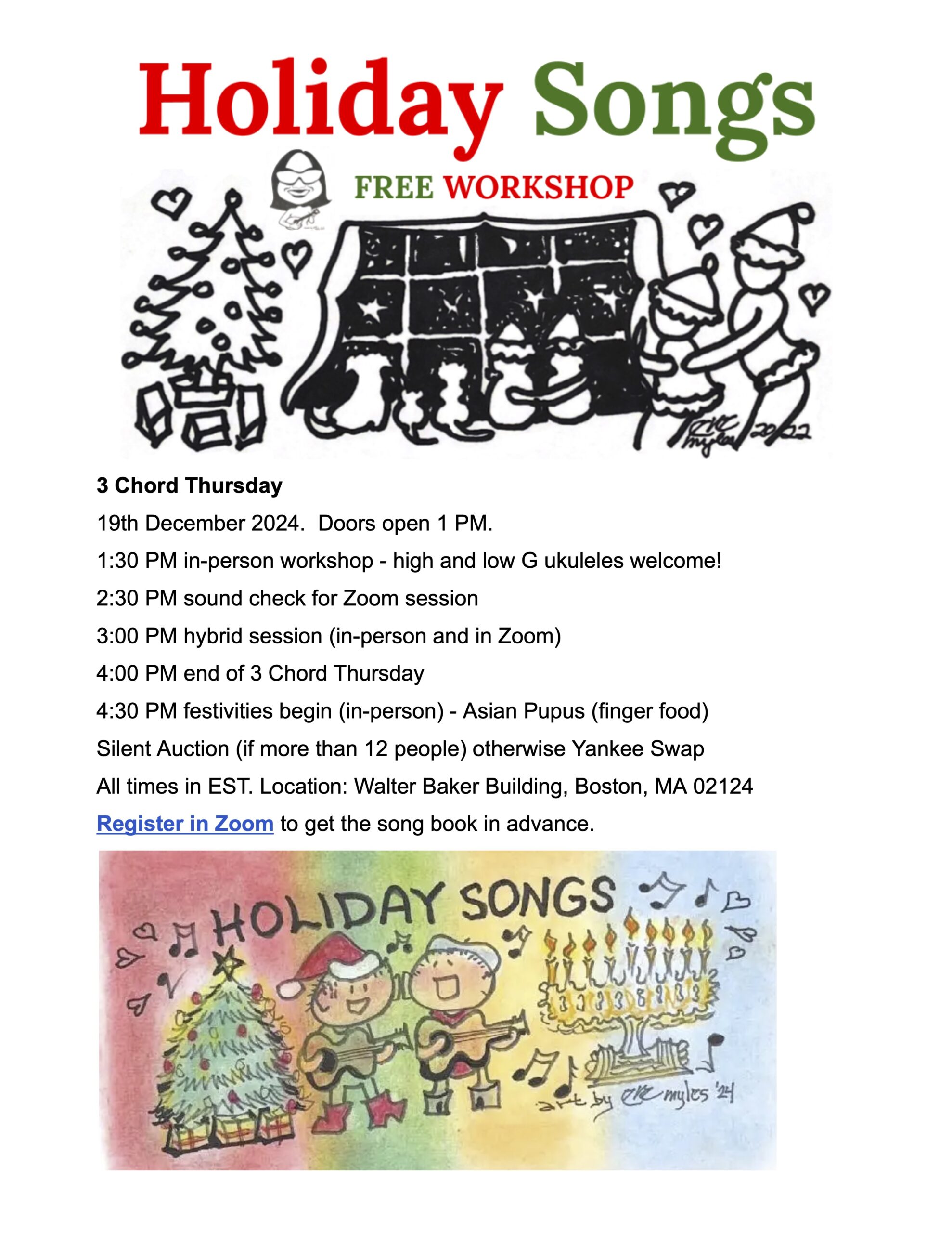 3 Chord Thursday Holiday Songs sheet – Anne KuAnne Ku
