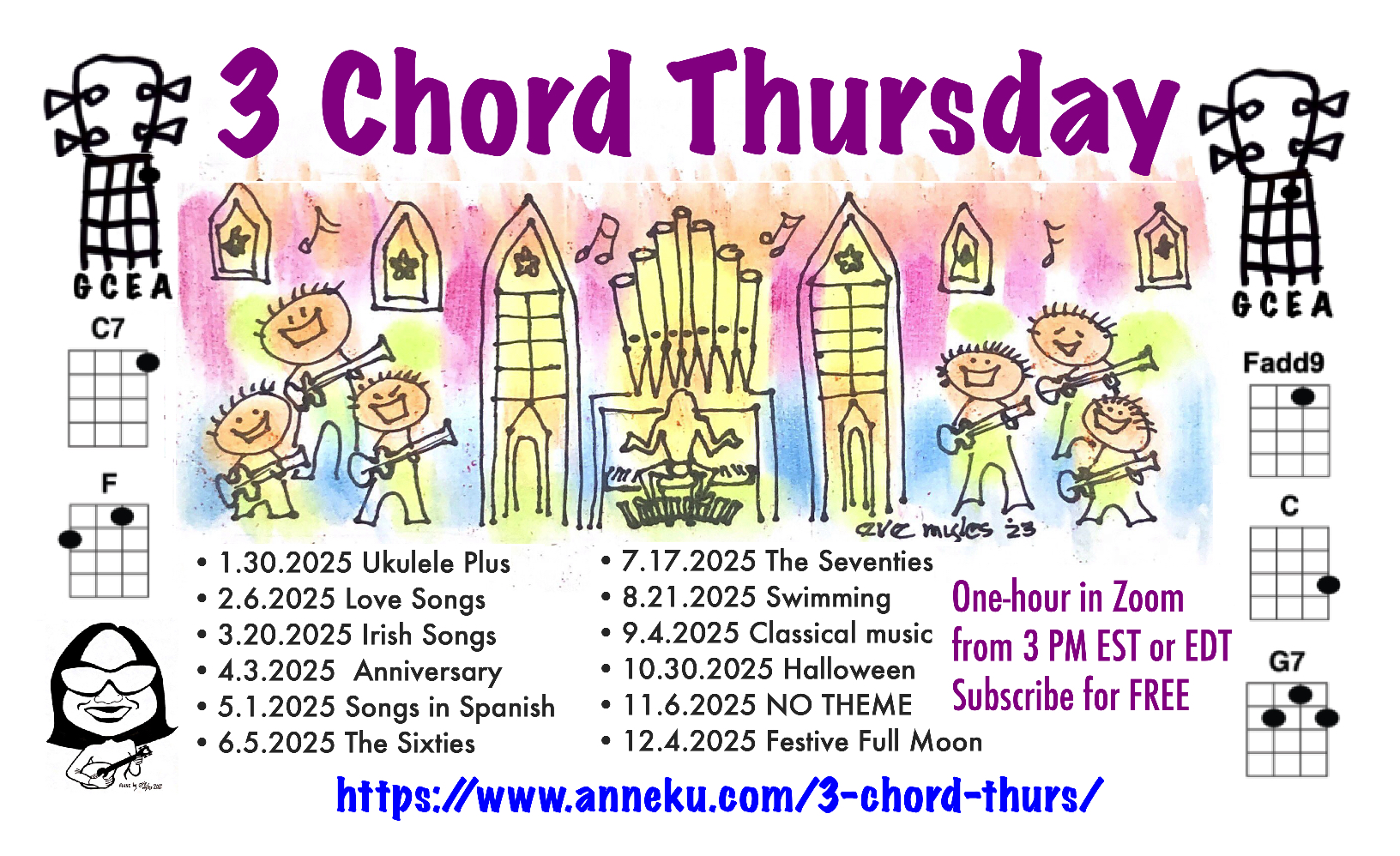 3 Chord Thursday 2025 Banner – Anne KuAnne Ku