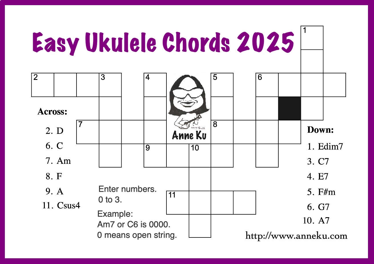 easy ukulele chords 2025 puzzle – Anne KuAnne Ku