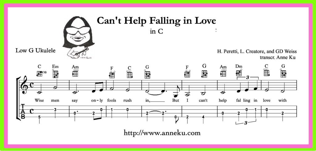 Can't Help Falling in Love with ukulele –Anne Ku