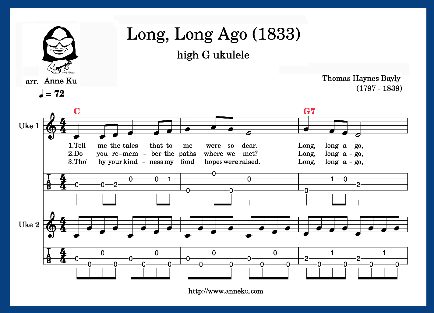 Long, Long Ago in C sample – Anne KuAnne Ku