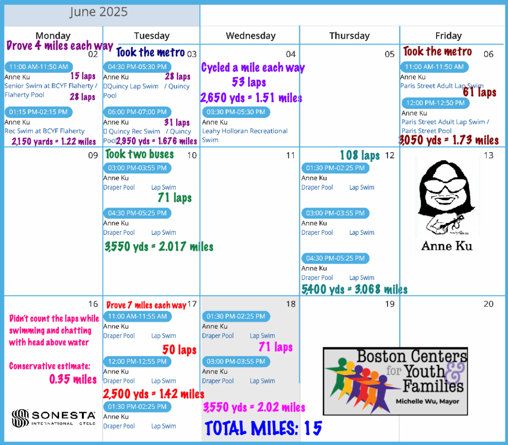 Swim Swam Swum –Anne Ku